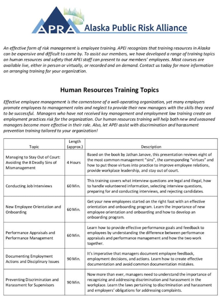 Resources | Alaska Public Risk Alliance (APRA)